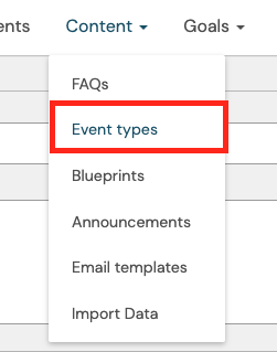 How to create and manage event types – risr/advance