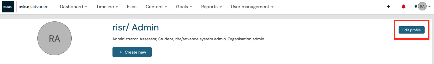 Assigning roles to users – risr/advance