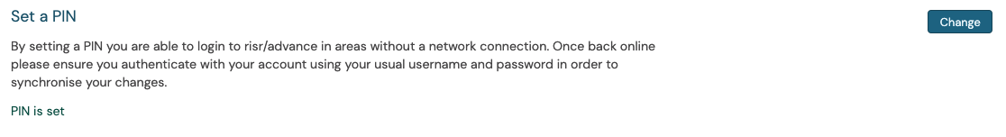 Working offline – risr/advance