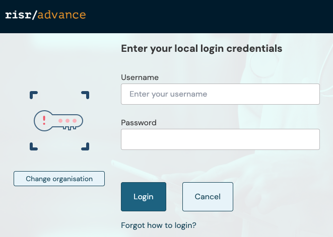Login and authentication – risr/advance